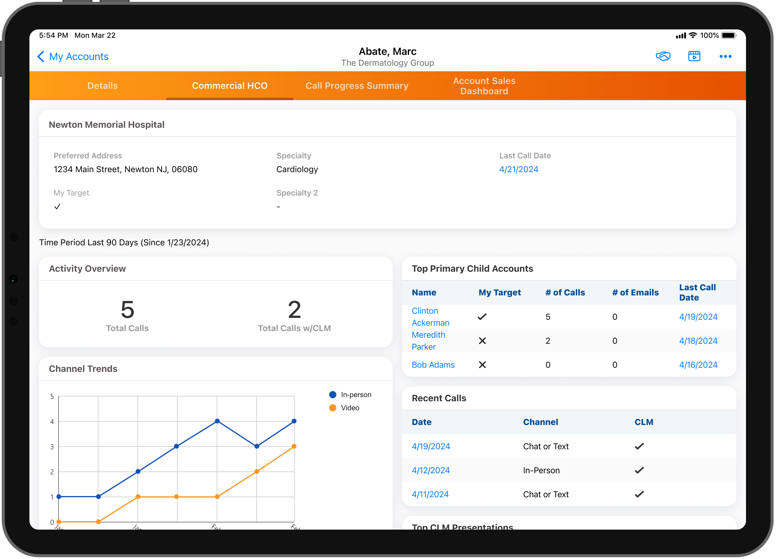 Using the Commercial HCO Page Template