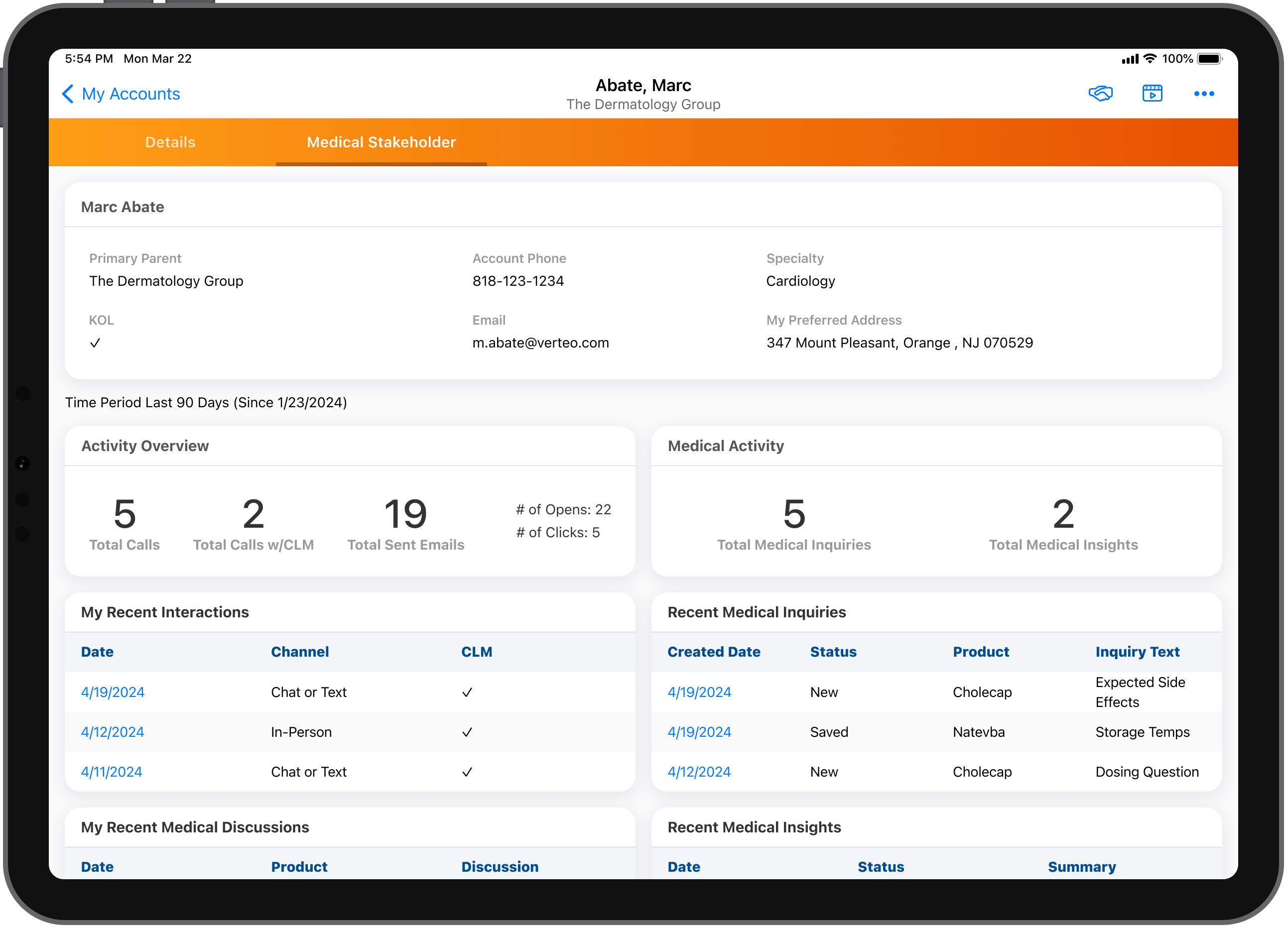 Using the Medical HCP Page Template
