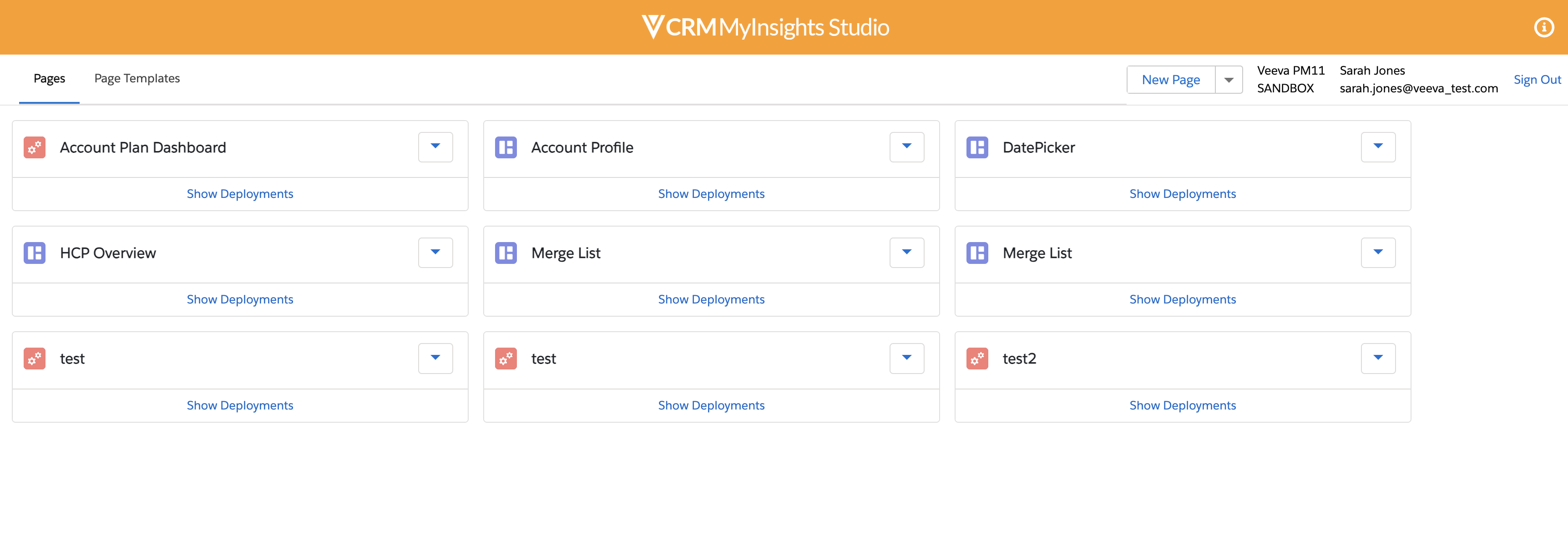Managing Custom Pages in MyInsights Studio