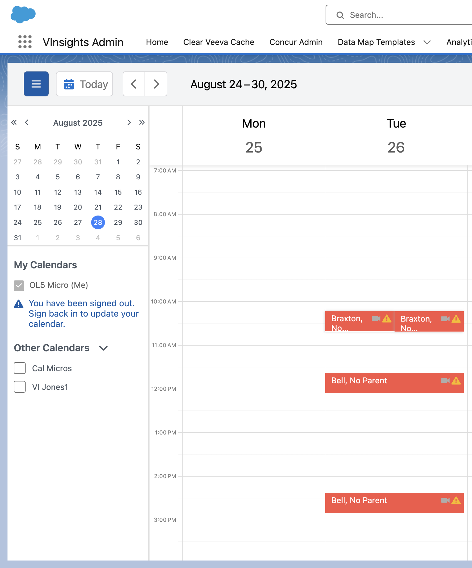 Integrating My Schedule and Microsoft Outlook Calendars