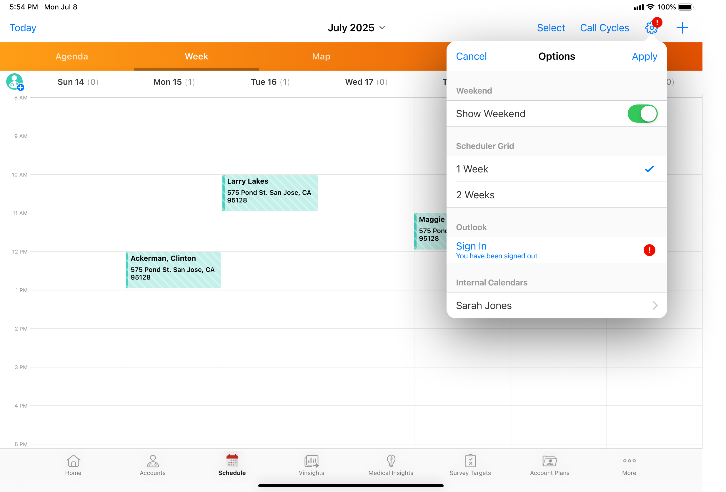 Integrating My Schedule and Microsoft Outlook Calendars